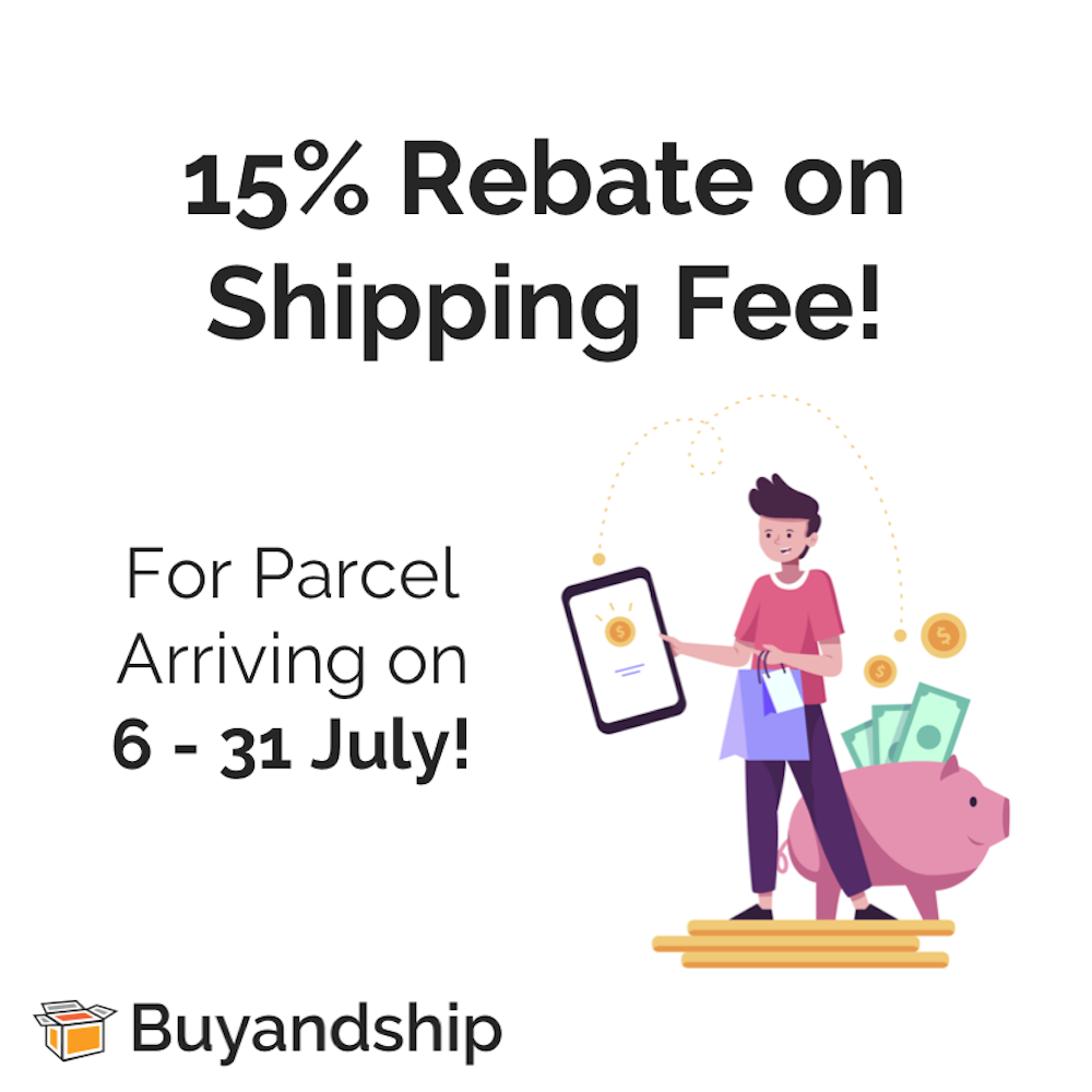 Earn 15% Rebate on Shipping Fee for Parcel Arriving on 6 – 31 July ...